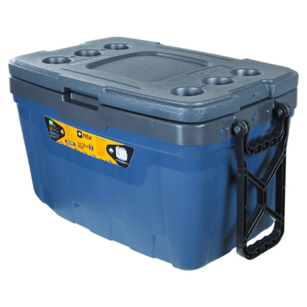 Caixa Térmica Ice Box Cooler de 54 Litros - Azul - Único